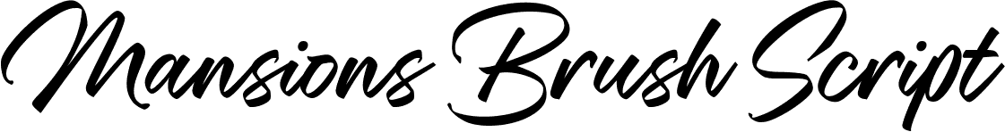Mansions Brush Script font