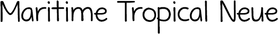 Maritime Tropical Neue Bold font