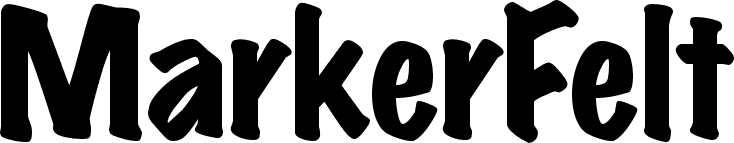 MarkerFeltWide-Plain Regular font