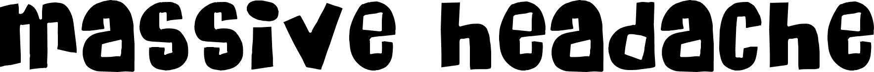 Massive Headache font | Fonts2u.com