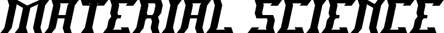 MATERIAL SCIENCE font