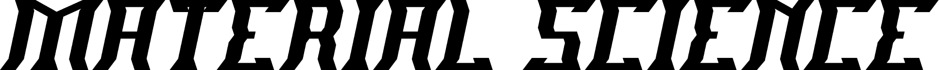 MATERIAL SCIENCE Bold Italic font