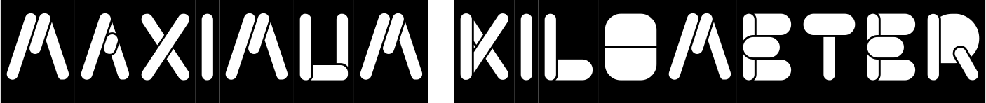 MAXIMUM KILOMETER-inside invers font | Fonts2u.com