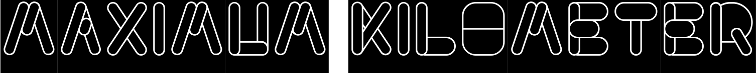 MAXIMUM KILOMETER-inverse font | Fonts2u.com