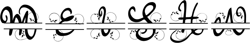 Meisha Monogram font | Fonts2u.com