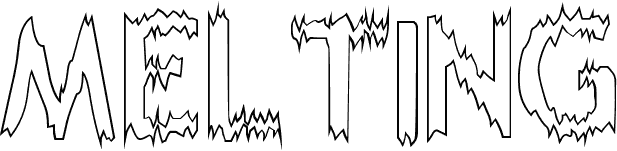 Melting Outline font
