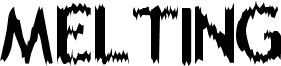 Melting Outline font