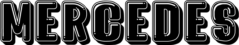 Mercedes 3D Regular font