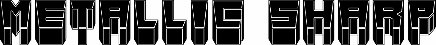 Metallic Sharp Filled Regular font | Fonts2u.com