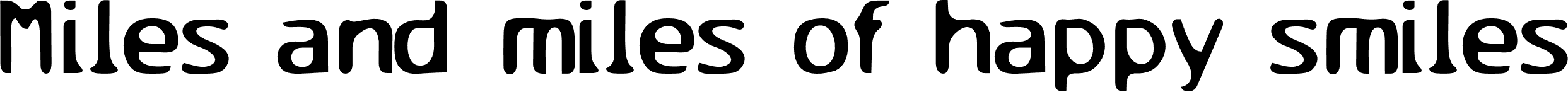 Milesandmilesofhappysmil font | Fonts2u.com