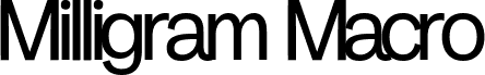 Milligram Macro Trial Bold font