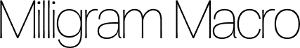 Milligram Macro Trial Bold font