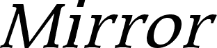 Mirror Bold font