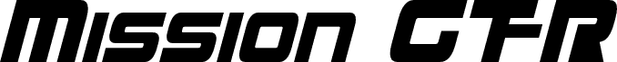 Mission GT-R font