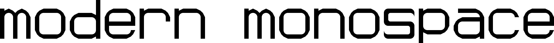 modern monospace Regular font