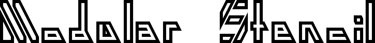 Modular Stencil Regular font | Fonts2u.com