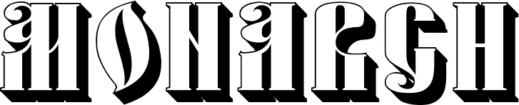 Monarch 3D Regular font | Fonts2u.com