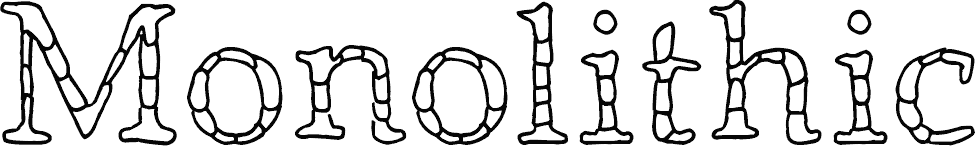 Monolithic font