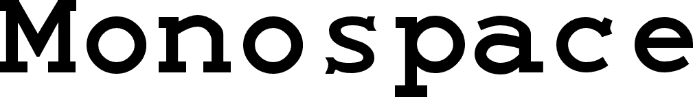 Monospace Bold font