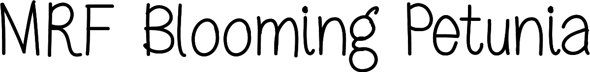 MRF Blooming Petunia font