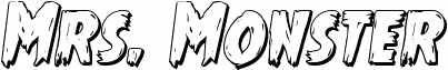 Mrs. Monster Rotated font | Fonts2u.com