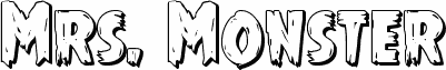 Mrs. Monster Rotated font | Fonts2u.com