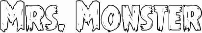 Mrs. Monster Rotated font | Fonts2u.com