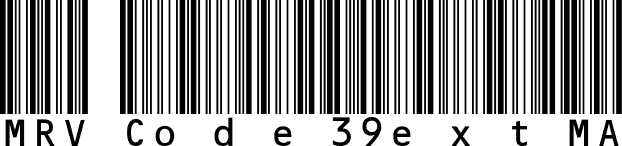 MRV Code39extMA font | Fonts2u.com