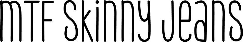 MTF Skinny Jeans font