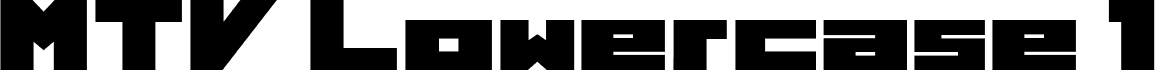 MTV Lowercase 2 font