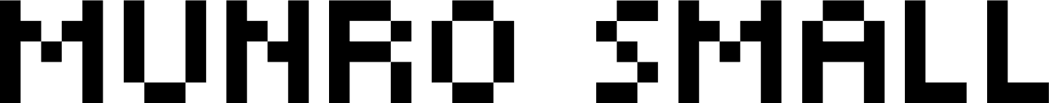 Munro Small font