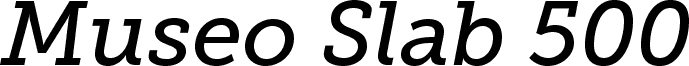 MuseoSlab-500 font