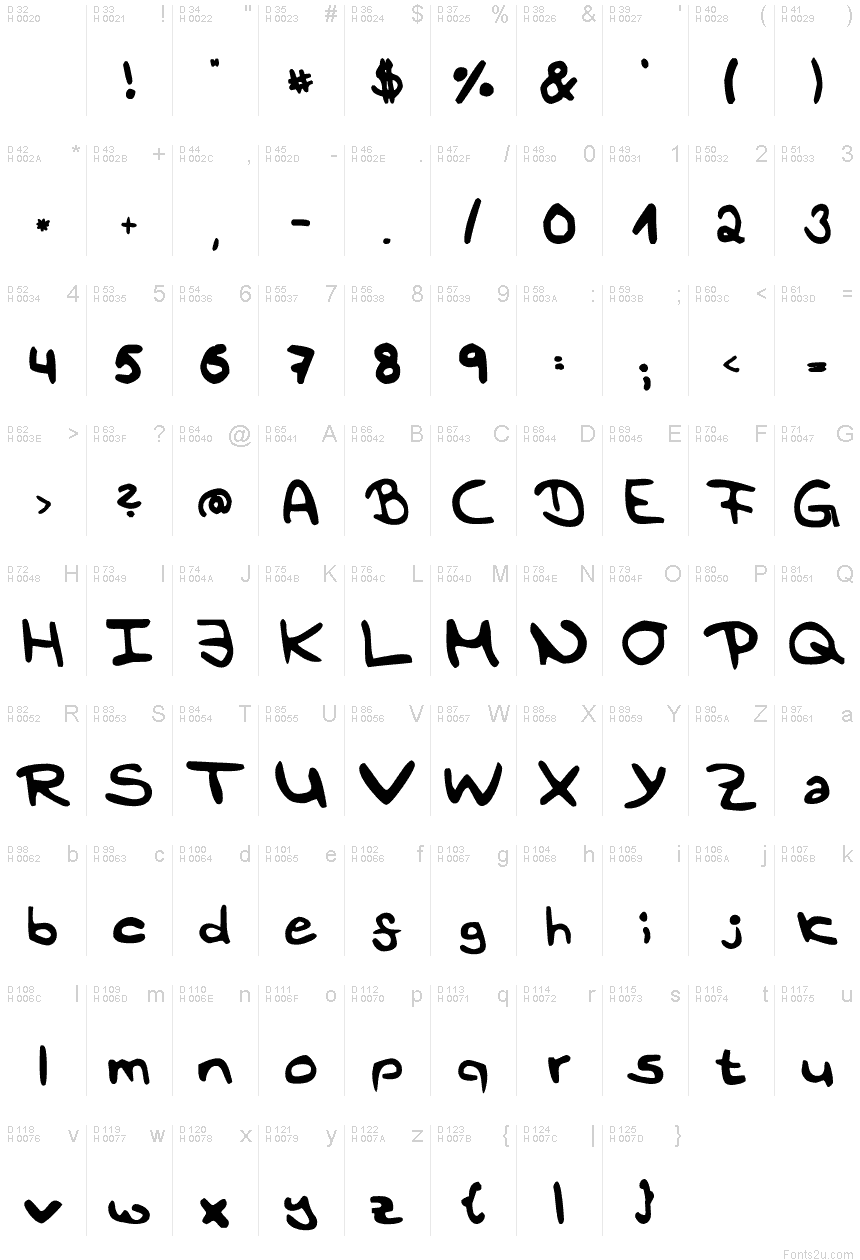 My first font | Fonts2u.com