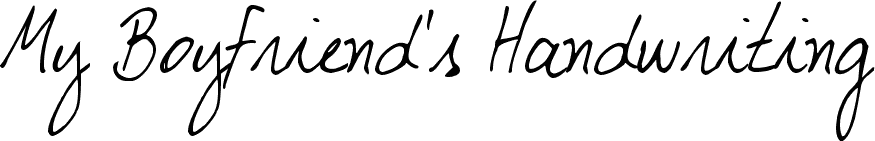 My Boyfriend's Handwriting font | Fonts2u.com