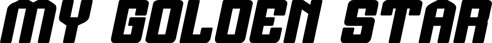 MY GOLDEN STAR Bold Italic font | Fonts2u.com