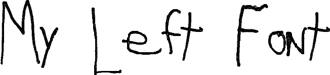 My Left Font font