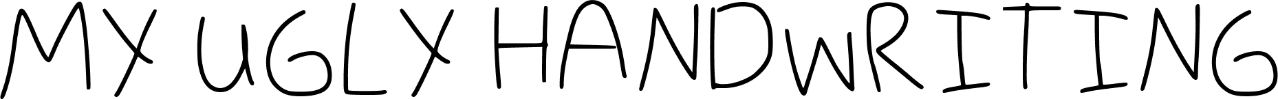 My Ugly Handwriting Regular font | Fonts2u.com