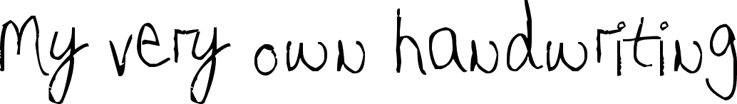 My very own handwriting. font | Fonts2u.com