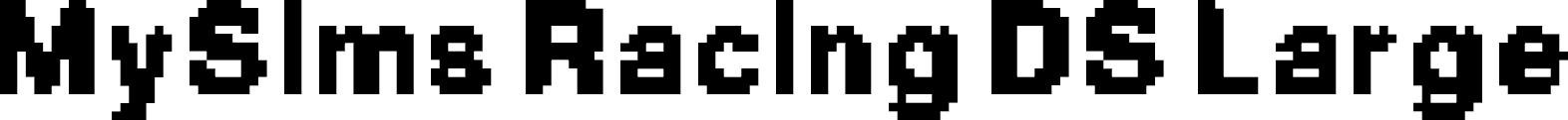 MySims Racing DS Large Font Regular font | Fonts2u.com