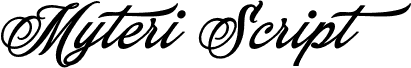 Myteri Script PERSONAL USE ONLY Regular PERSONAL USE ONLY font