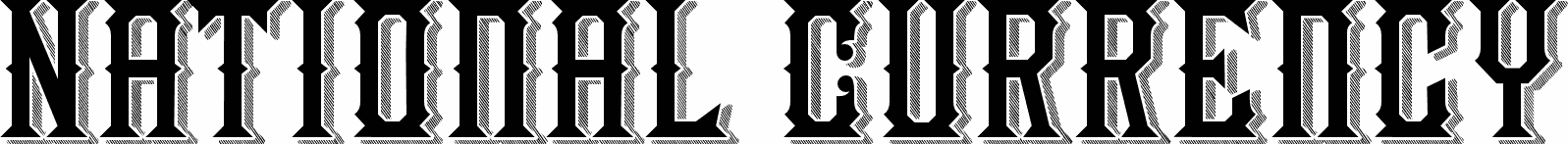 National Currency font