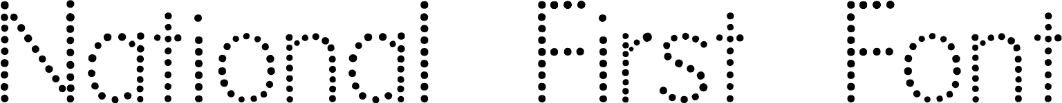 National First Font Dotted fuente | Fonts2u.com
