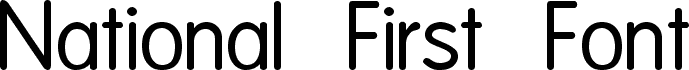 National First Font Dotted font