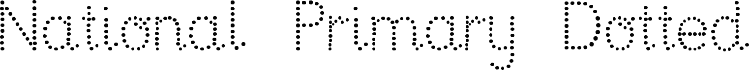 National Primary Dotted font