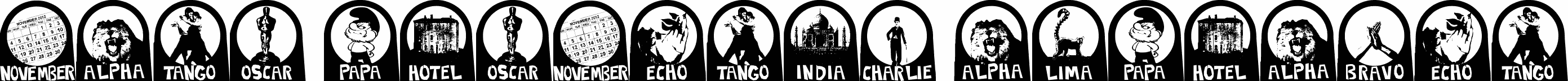NATO Phonetic Alphabet font