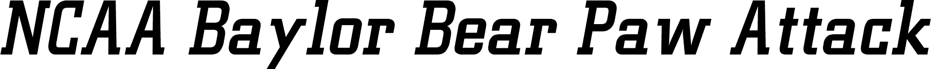 NCAA Baylor Bear Paw Attack font | Fonts2u.com
