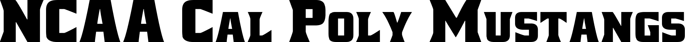 NCAA Cal Poly Mustangs font | Fonts2u.com