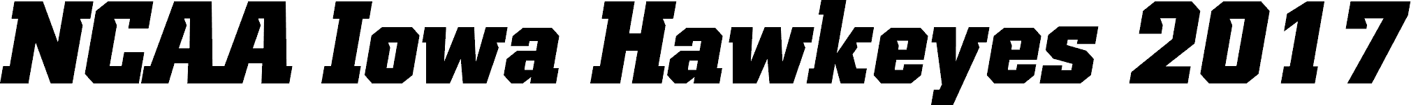 NCAA Iowa Hawkeyes 2017 Italic BoldItalic font | Fonts2u.com