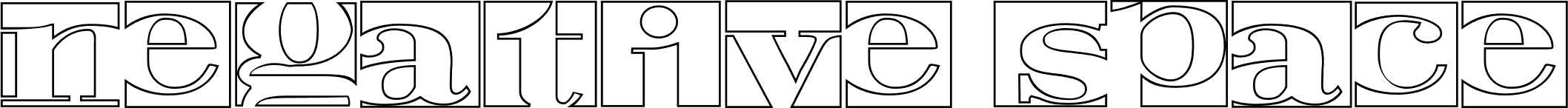 Negative Space Hollow Regular font