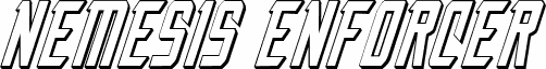 Nemesis Enforcer Bold Expanded Italic font